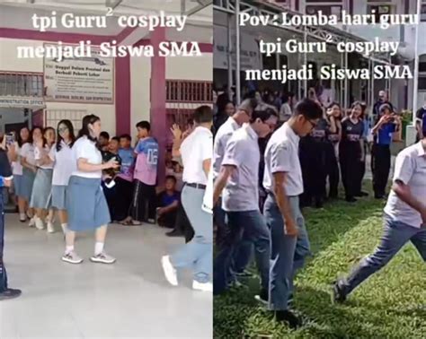 Peringati Hari Guru Nampak Guru Kompak Cosplay Jadi Murid Sma Ipolid