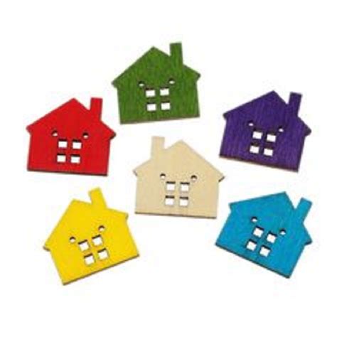 Cute House Pattern Button Connect4sale