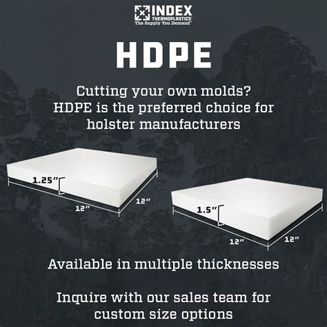 Index Are You Using Hdpe For Your Molds Streamline Your Ordering