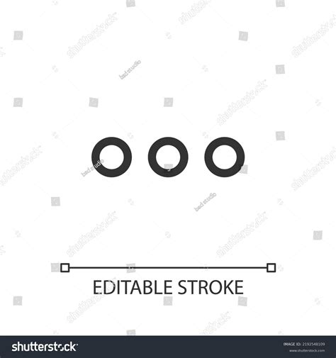 Ellipsis Pixel Perfect Linear Ui Icon Stock Vector Royalty Free