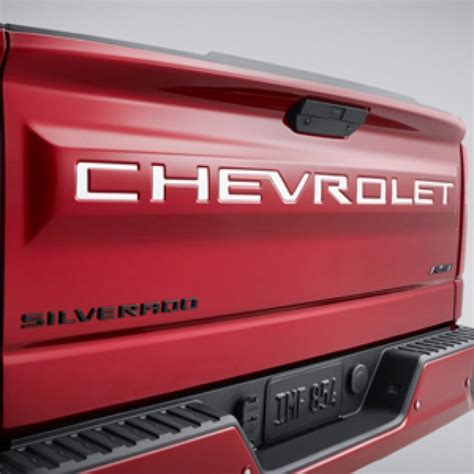Chevrolet Silverado Tailgate Decal Lettering Silver 2020 2023 Genuin