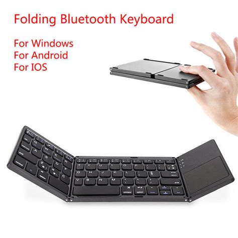 Mini 2 Folding Keyboard Bluetooth Keyboard Foldable Wireless Keypad With Touchpad Lazada
