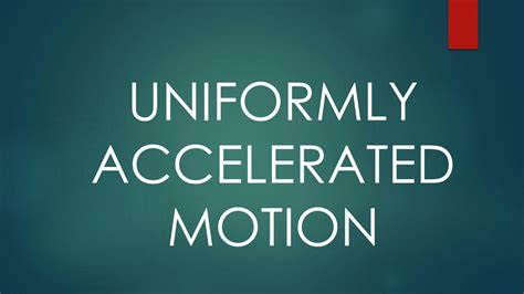 Solution General Physics 1 L8 Uniformly Accelerated Motion And Free Fall Motion In One