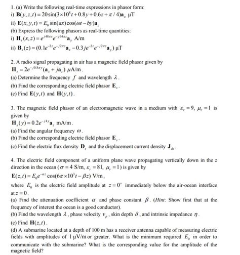 solved 1 a write the following real time expressions in