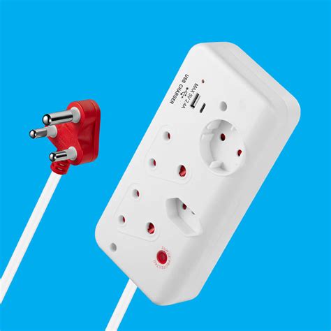 4 Way With 1xtype C1xusb 24a Socket Medium Surge Protected 05m Switched Home 4 Way With 1xtype C1xusb 24a Socket Medium Surge Protected 05m Switched Home