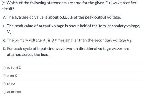 Solved B Calculate The Dc Average Value Of The Rectified Chegg Com