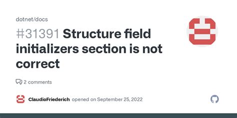 Structure Field Initializers Section Is Not Correct · Issue 31391