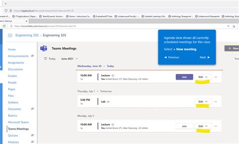 Microsoft Teams Meetings Lti App In Canvas Editi Instructure