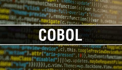 COBOL With Abstract Technology Binary Code Background Digital Binary Data And Secure Data