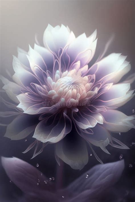 Fantasy Translucent Flower In Fog Stock Illustration Illustration Of Blooming Imagination