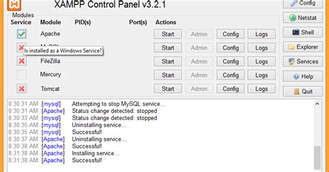 Setting Apache Dan Mysql Xampp As Service Di Windows 81 ~ Gongsoft Blogs