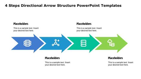 4 Steps Directional Arrow Structure Powerpoint Templates Slidefeast