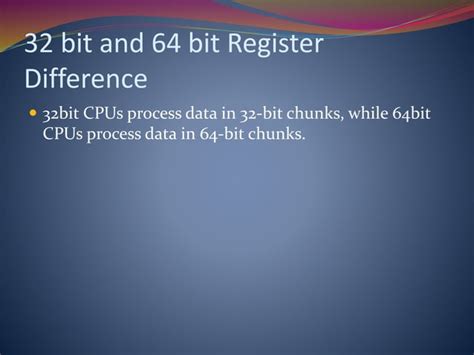 32 Bit And 64 Bit Register Manipulation Ppt