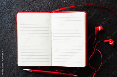 Red Open Notebook