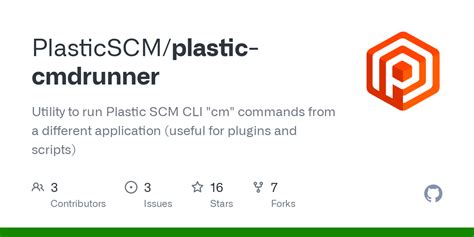 Github Plasticscmplastic Cmdrunner Utility To Run Plastic Scm Cli Cm Commands From A