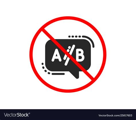 Ab Testing Icon Ui Test Chat Bubble Sign Vector Image
