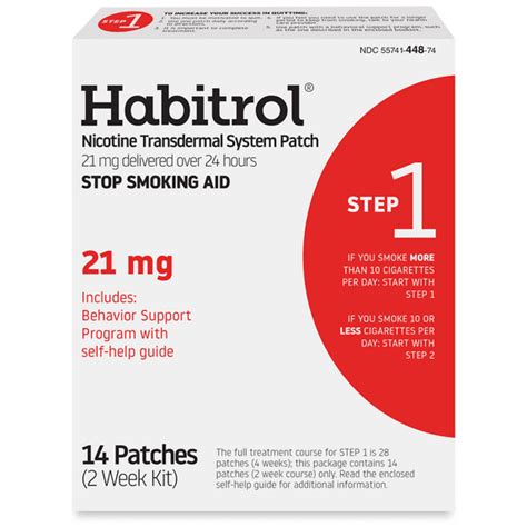Habitrol Nicotine Transdermal System Patch Step 1 Stop Smoking Aid