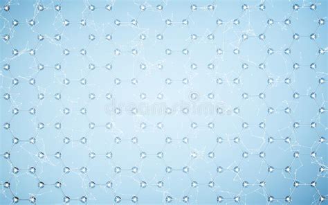 Molecule Structure With Hexagonal Shape 3d Rendering Stock