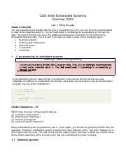 Understanding Embedded Systems Lab Essentials Of C Programming Course Hero