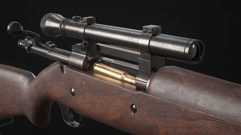 3d Model Springfield M1903 Sniper Rifle Vr Ar Low Poly Rigged