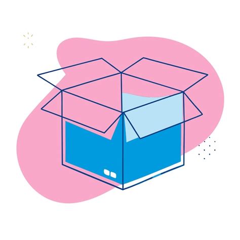 Cardboard Box Vector Illustration Line Circuit Premium Ai Generated Vector