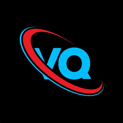 Vq Logo Vq Design Blue And Red Vq Letter Vq Letter Logo Design