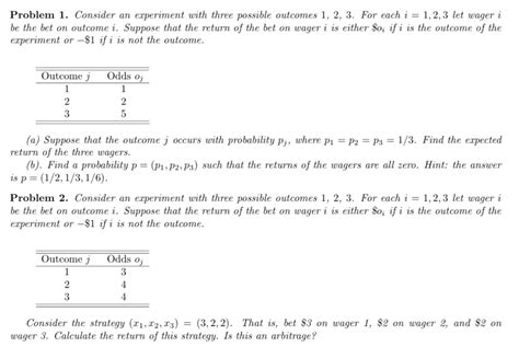 Problem 1 Consider An Experiment With Three Possible