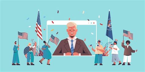 미국 국기 독립 기념일 프리미엄 벡터