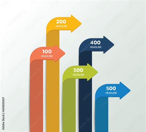 Arrow Infographics Scheme Chart Flowchart Diagram Workflow Vector Stock Vector Adobe Stock