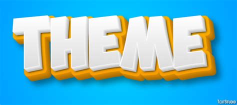 Theme | Yellow White 3D | Text Effect Generator