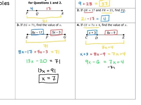 free segment addition postulate worksheet download free segment