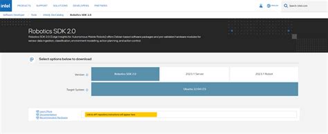 Register To Access The Intel® Robotics Sdk — Documentation