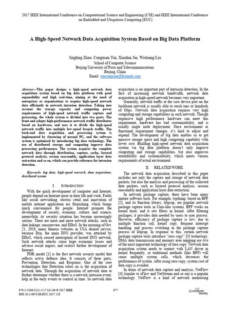 A High Speed Network Data Acquisition System Based On Big Data Platform