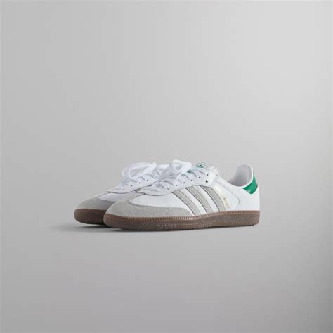 Kith Samba Og White Green Womens Fashion Footwear Sneakers On Carousell