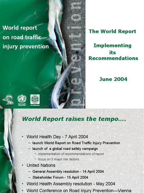 10 Who Implementation Pdf Road Traffic Safety Traffic Collision