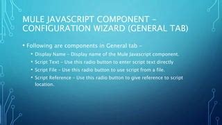 Mule JavaScript Component PPTX