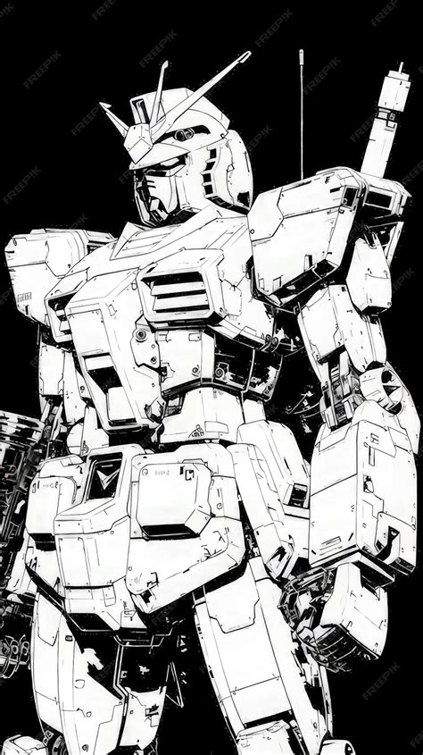 A Robot Robot With A Gun Premium Ai Generated Image