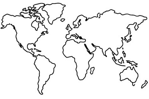 세계 지도 라인 아트 터 프리미엄 Ai 생성 벡터