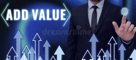 Writing Displaying Text Add Value Conceptual Photo An Improvement Or