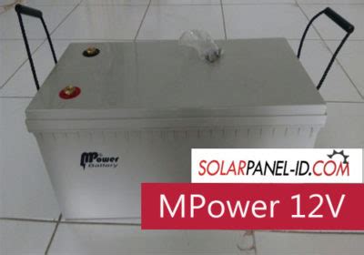 Jual Baterai Panel Surya Mpower Vrla Gel V Ah Solar Panel Id