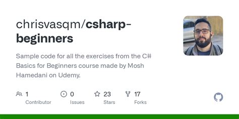 GitHub Chrisvasqm Csharp Beginners Sample Code For All The Exercises From The C Basics For