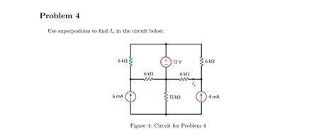 Solved Problem 4use Superposition To Find Io ﻿in The Circuit