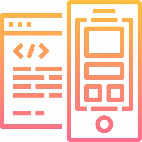 application code coding edit mobile page web icon download on