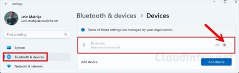 disable bluetooth on windows using intune