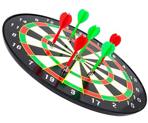Toyshine Round Shape Magnetic Dartboard Board Game Set Bullseye