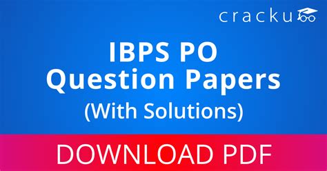 PDF IBPS PO Previous Year Question Papers Download