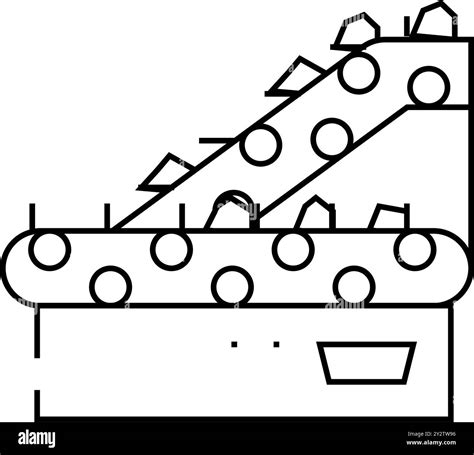 Sorting Belt Conveyor Line Icon Vector Illustration Stock Vector Image And Art Alamy