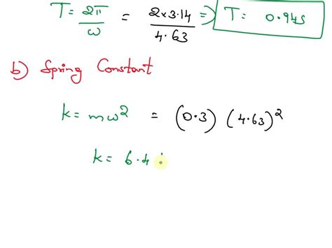 solved a block with a mass of 0 300 kg is connected to a spring