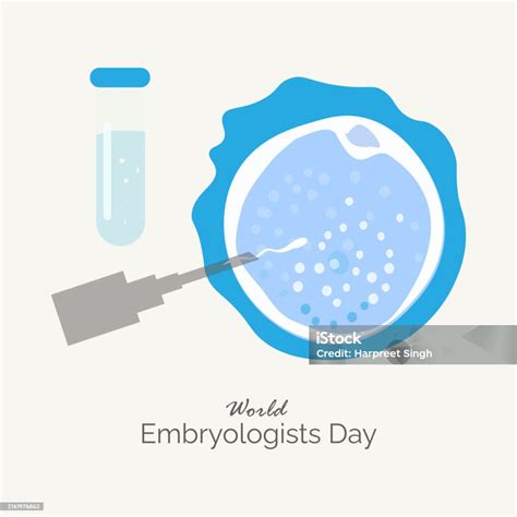 World Embryologist Day Vector Illustration 25 July Stock Illustration