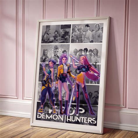 Kpop Demon Hunters Black And White Clipart Etsy